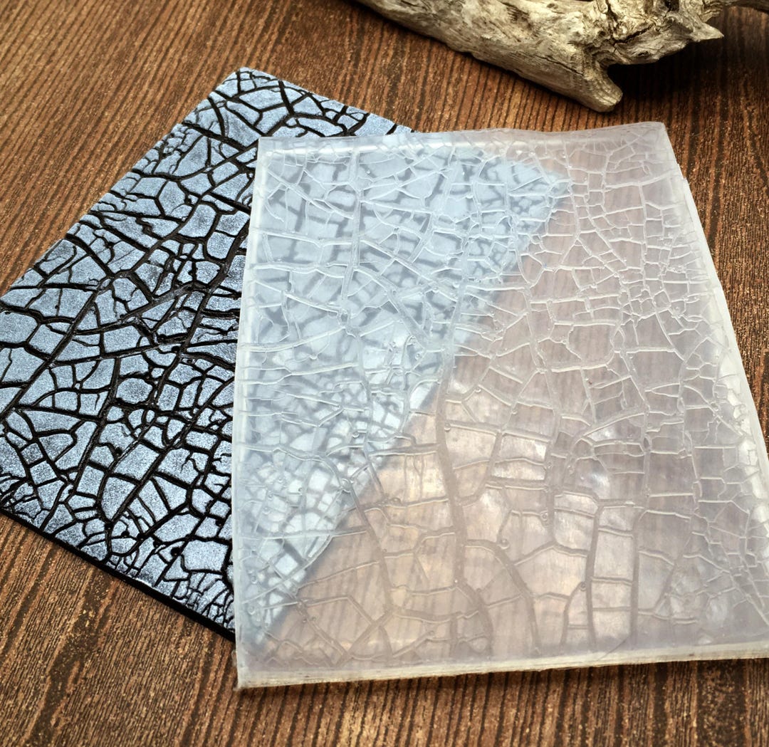 4. Flexible Silicone Texture Mat - Crackle Pattern - Use With Polymer ...