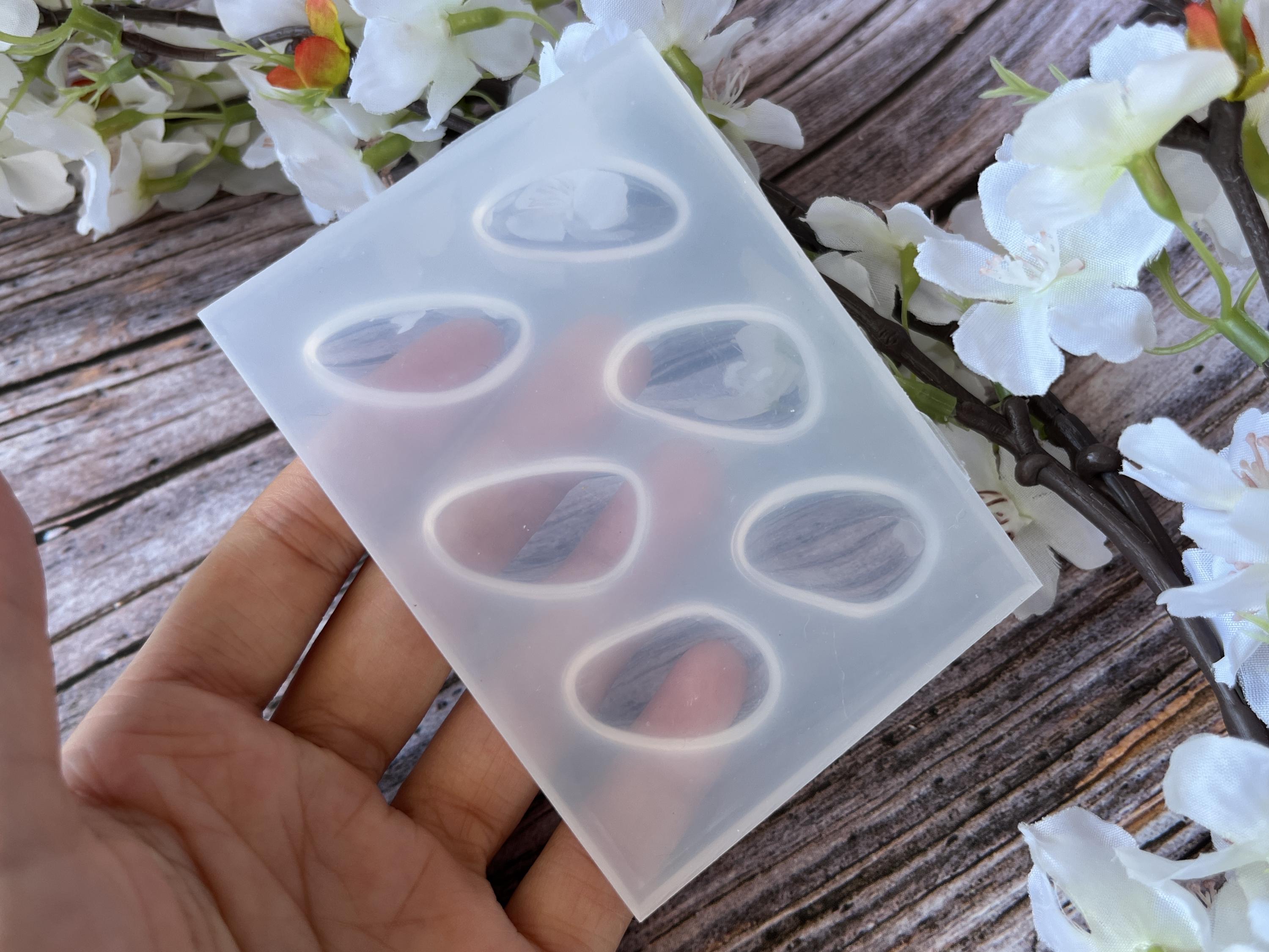 Clear High Gloss Silicone Pebble Mold - Mixed Pebble Earring Mold ...