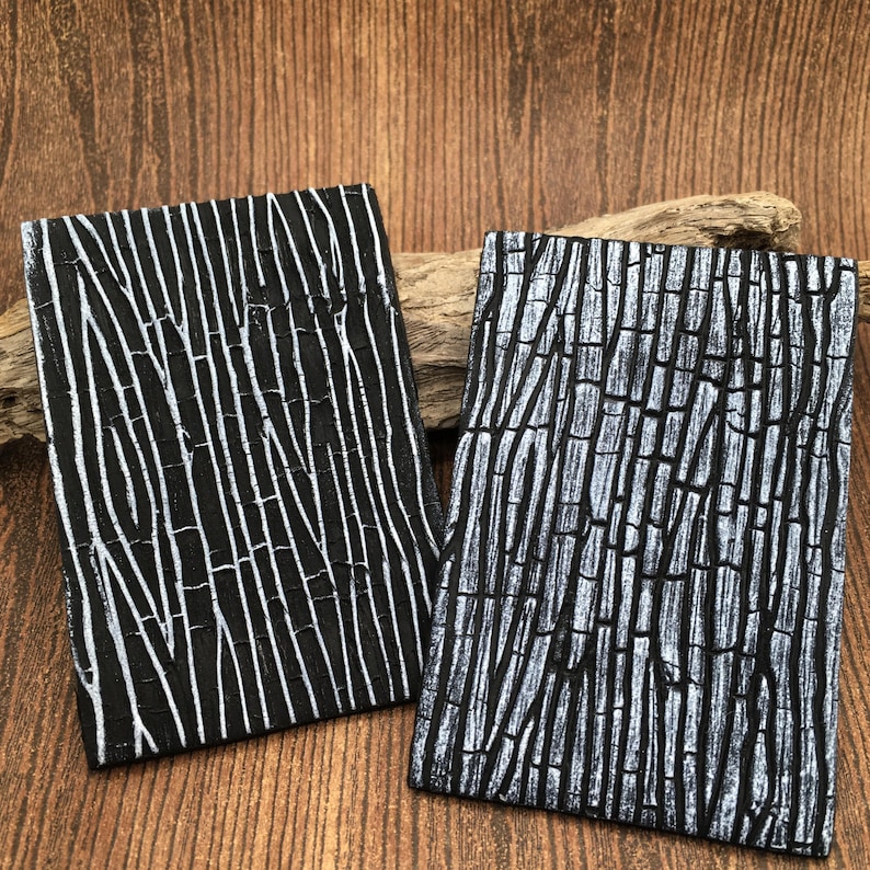 38. Polymer Clay Texture Mat - Burnt Wood Pattern - Use With Polymer ...