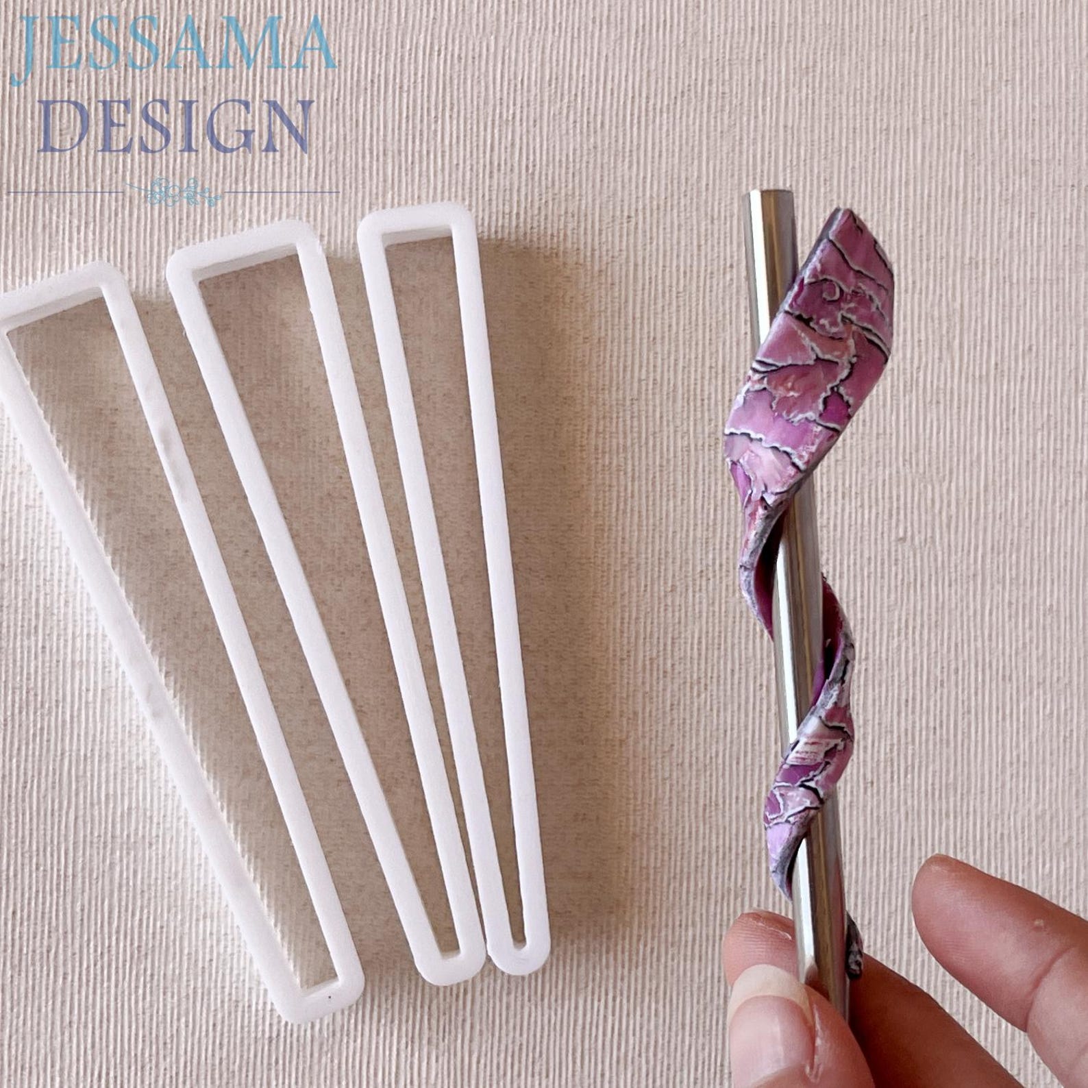 Polymer Clay Earring Cutters - 3 Different Twirl Earring Cutters - Long ...