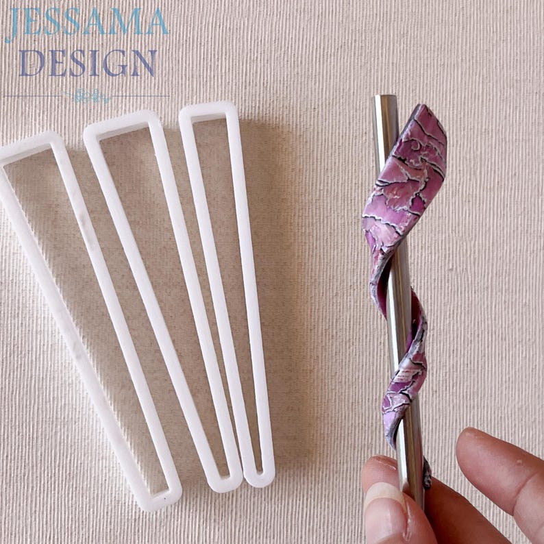 Polymer Clay Earring Cutters - 3 Different Twirl Earring Cutters - Long ...