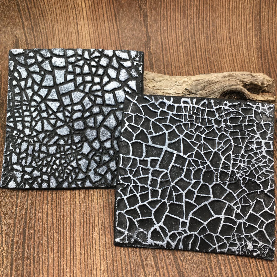 46. Polymer Clay Texture Mat - Crackled Glass Pattern - Use With ...
