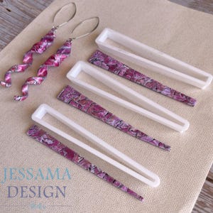 Polymer Clay Earring Cutters - 3 Different Twirl Earring Cutters - Long ...