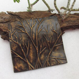 44. Polymer Clay Texture Mat - Winter Tree Pattern - Use With Polymer ...