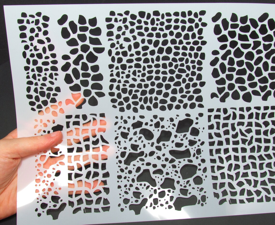 Polymer Clay Large Stencils pebble - Etsy