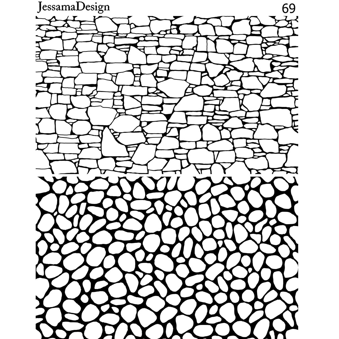 Polymer Clay Silkscreen (cobble Stone Pattern) Jessama Design ...