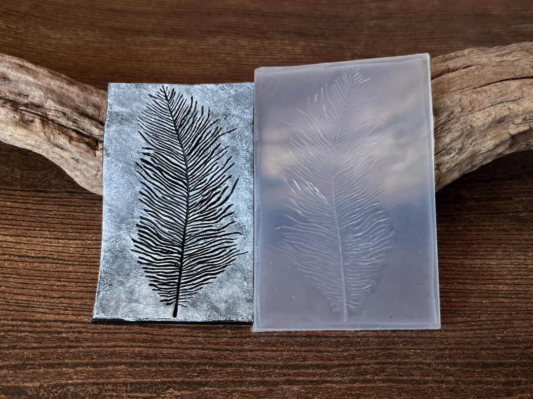 Mini Silicone Texture Mat - Feather Pattern - Use With Polymer Clay ...