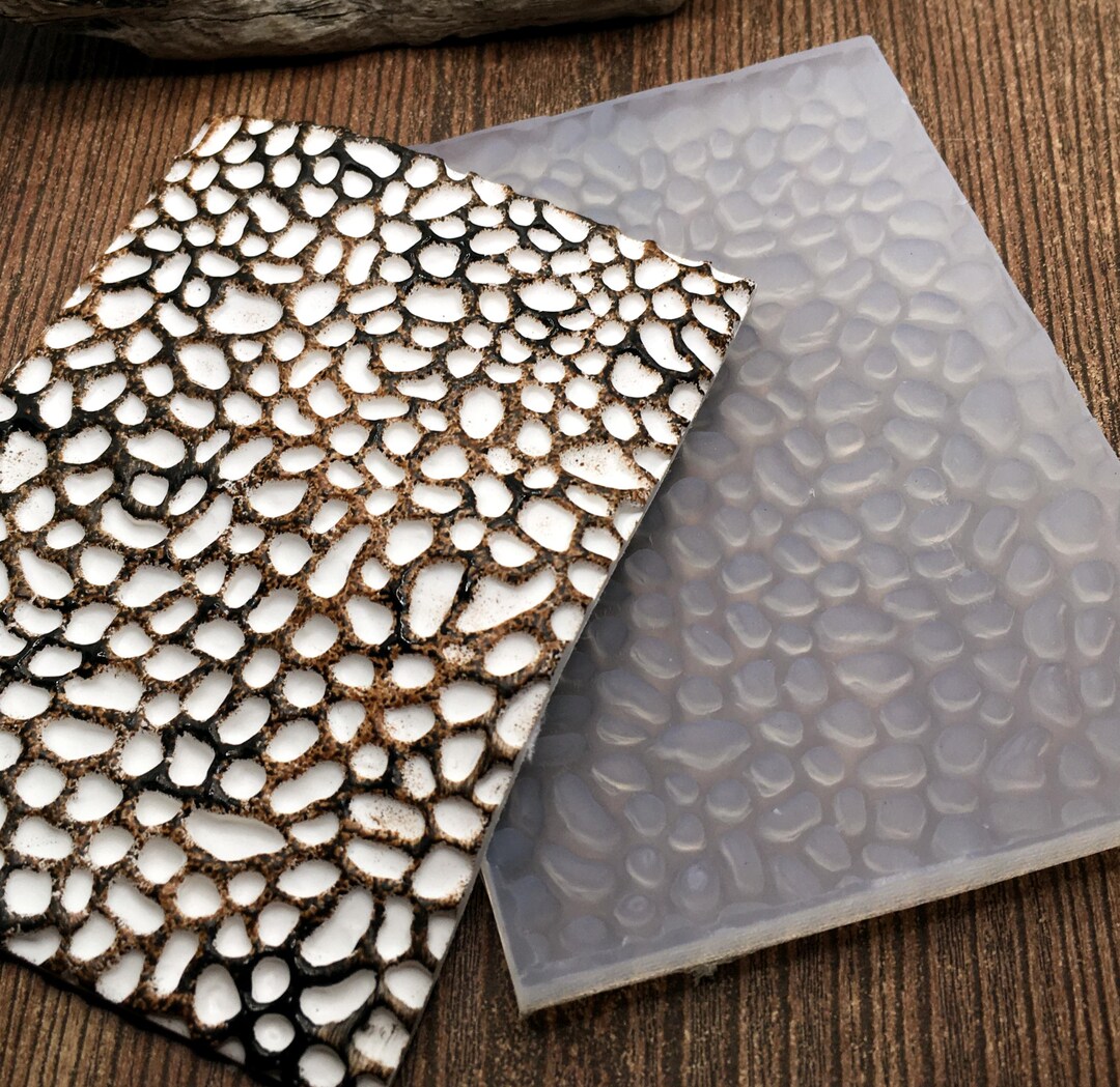 6. Flexible Silicone Texture Mat - Pebble Pattern - Use With Polymer ...