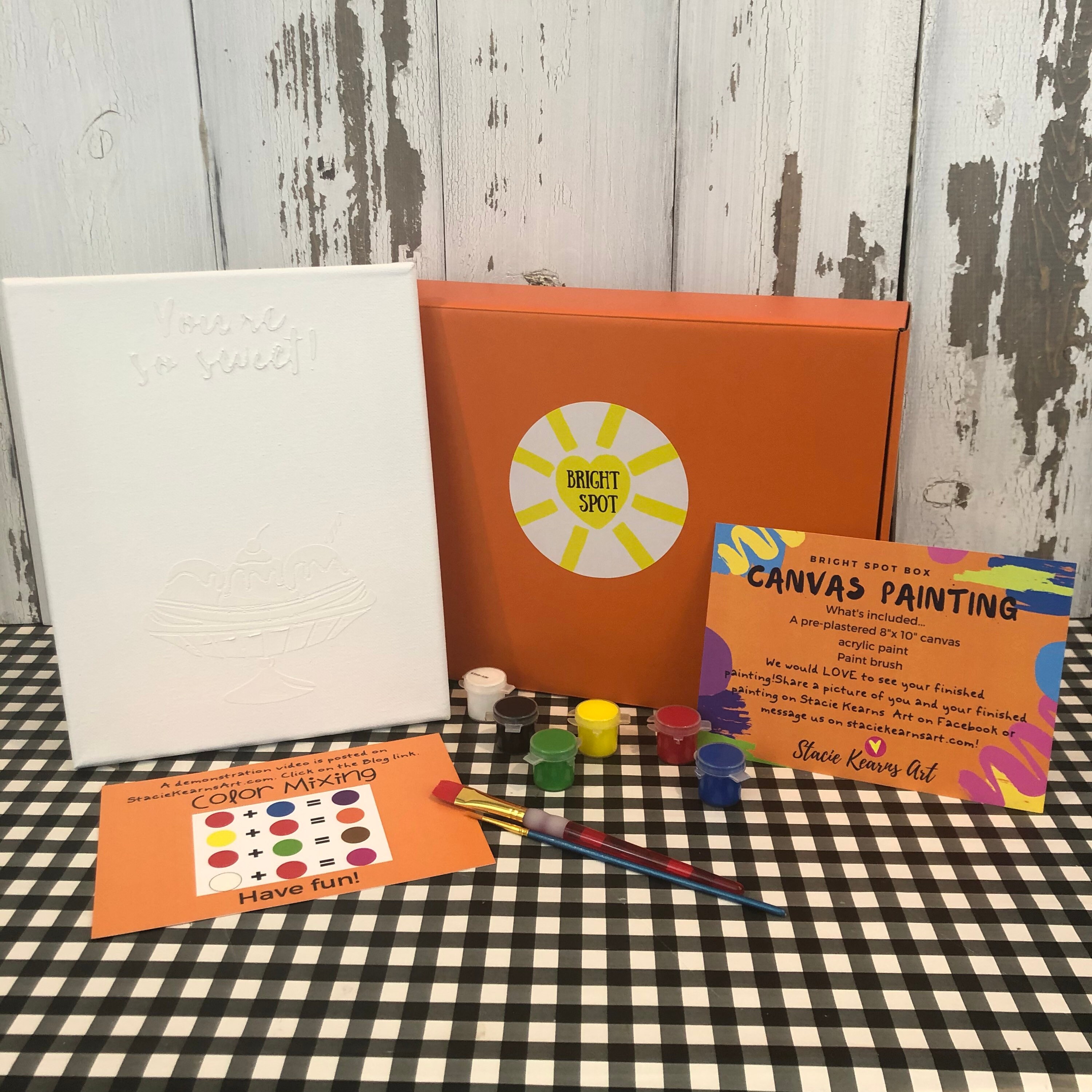 Canvas Painting Bright Spot Box -paint party/kid’s painting/adult ...