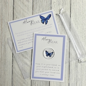 Butterfly Always Near Glass Gem - Pocket Token, Angelversary ...