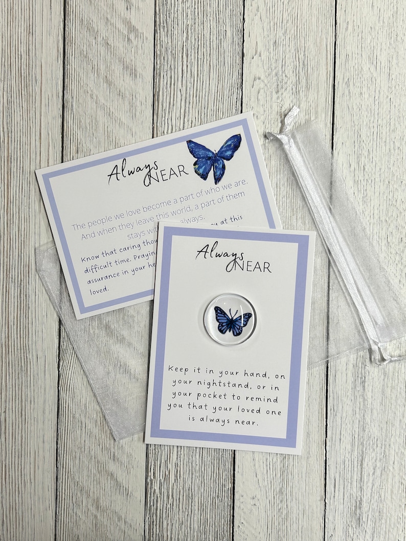 Butterfly Always Near Glass Gem - Pocket Token, Angelversary ...