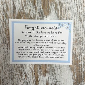 Forget-me-not Glass Gem, Angelversary, Remembrance Gift, Condolence ...