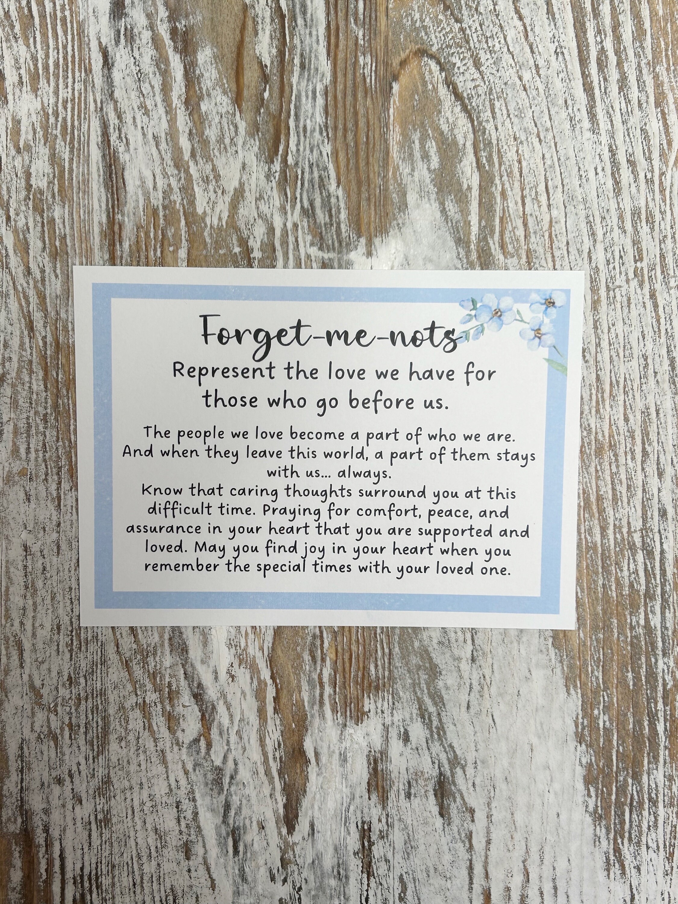 Forget-me-not Glass Gem, Angelversary, Remembrance Gift, Condolence ...