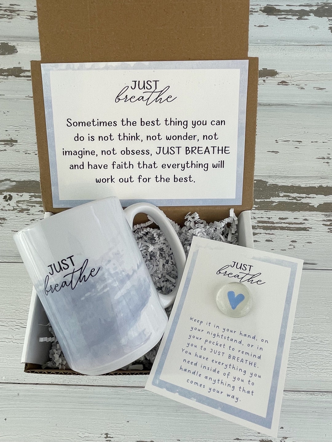 Just Breathe Box, Mug Gift Set, Comforting Gift, Uplifting Gift ...