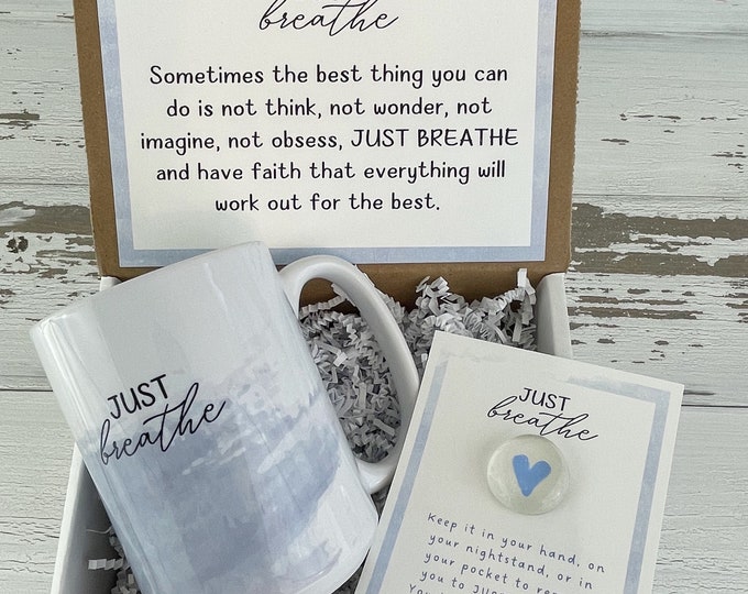 Just Breathe Box, Mug Gift Set, Comforting Gift, Uplifting Gift ...