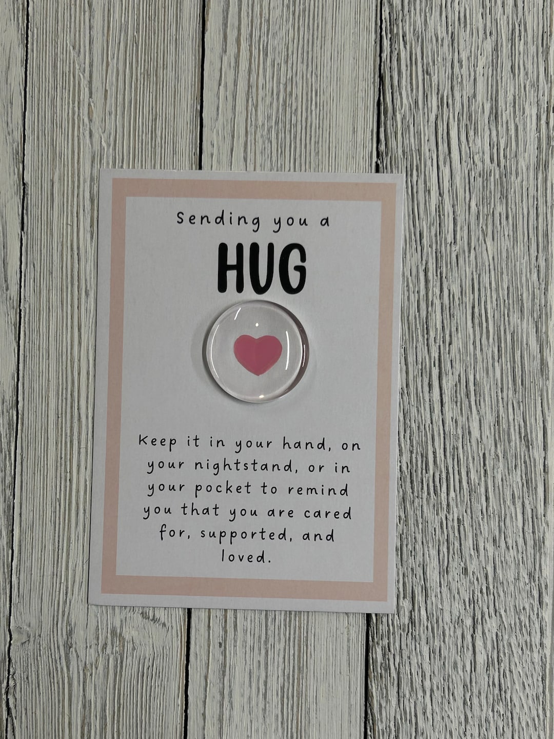 Hug Glass Gem - Pocket Token, Encouragement, Anxiety Relief, Love ...