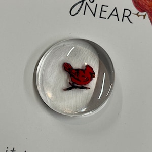 Cardinal Always Near Glass Gem - Pocket Token, Angelversary ...