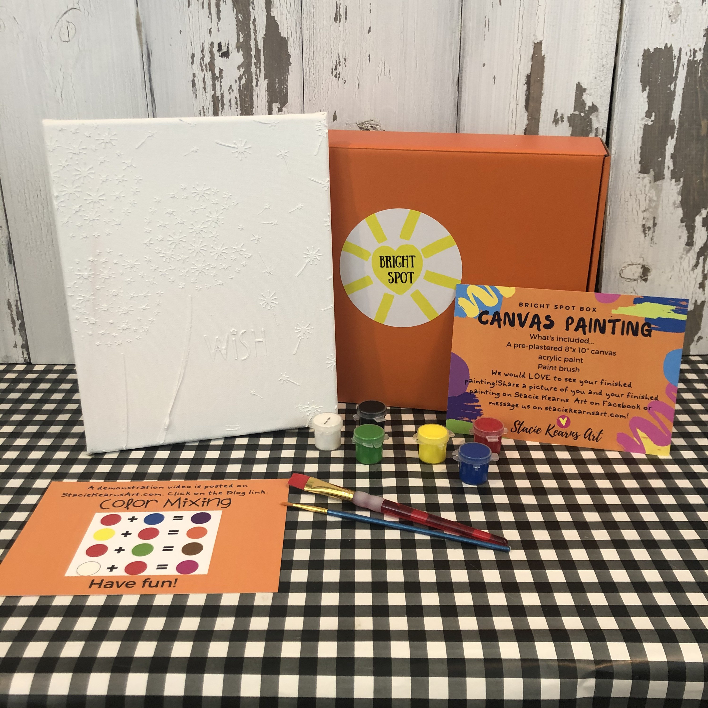 Canvas Painting Bright Spot Box -paint party/kid’s painting/adult ...