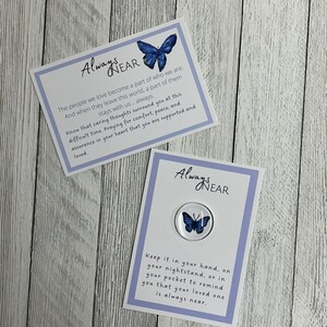 Butterfly Always Near Glass Gem - Pocket Token, Angelversary ...