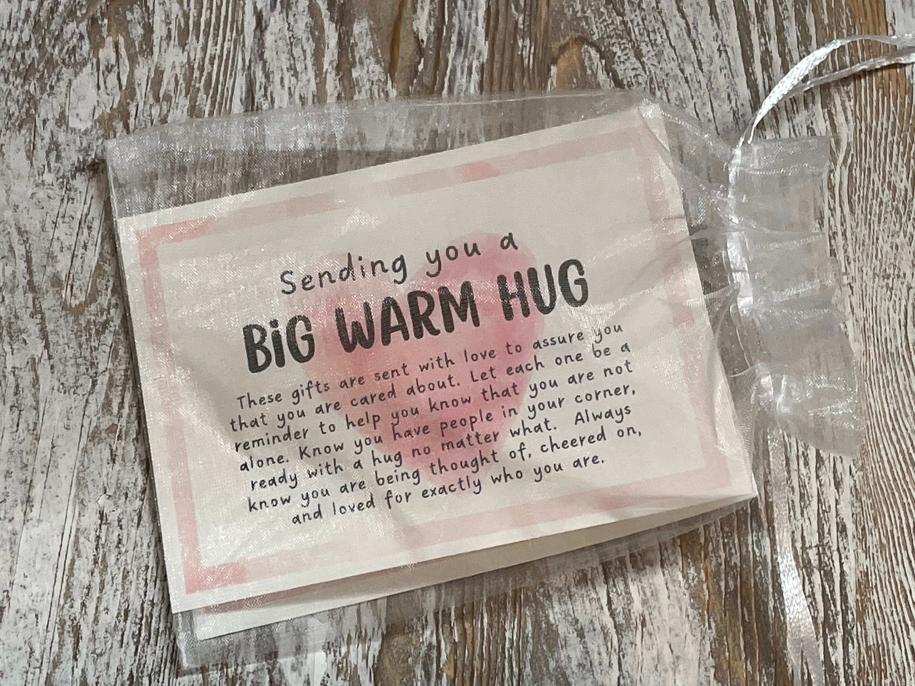 Hug Glass Gem, Pocket Token, Sending a hug, Anxiety Gift, Get Well Gift ...