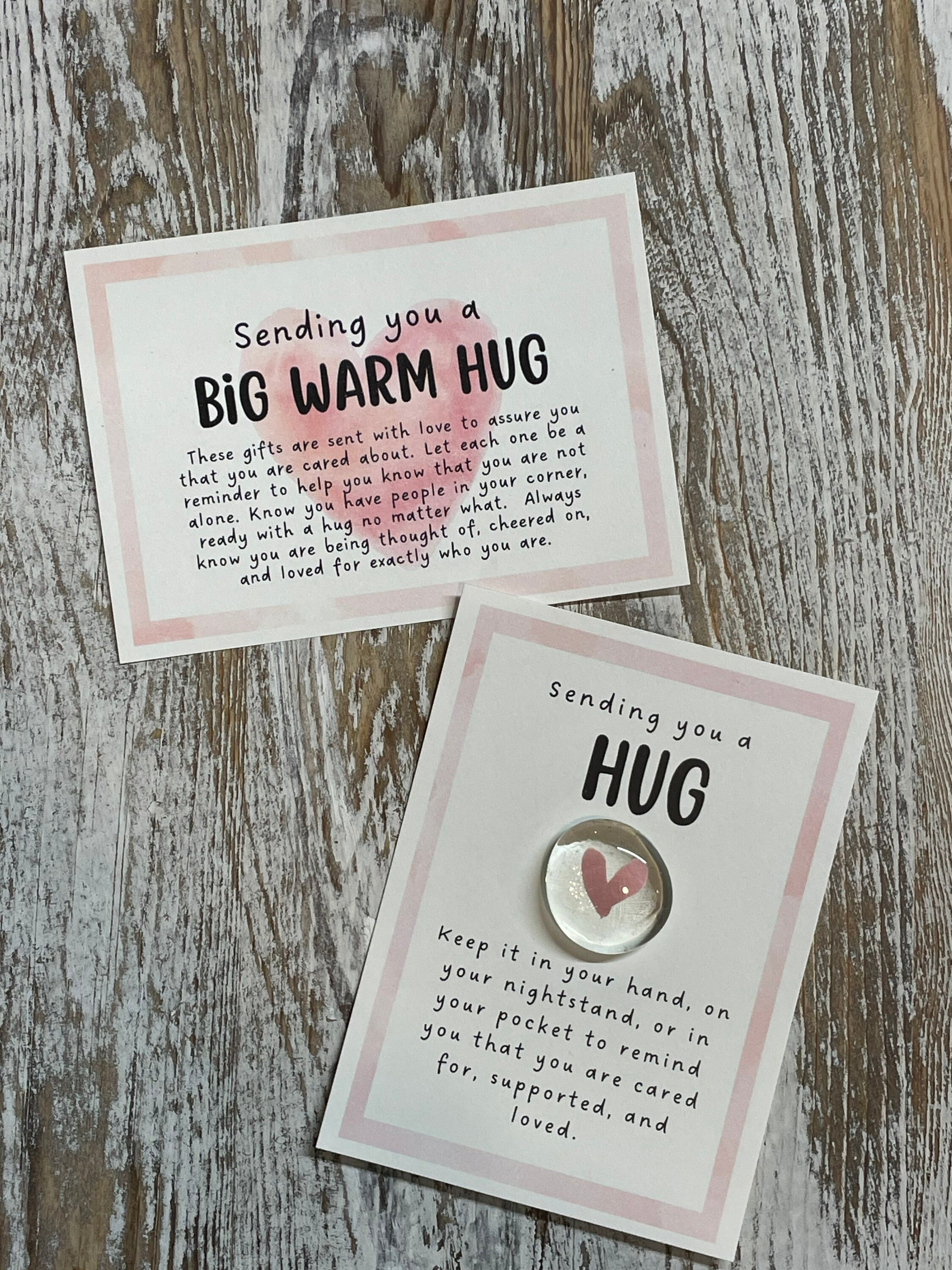 Hug Glass Gem, Pocket Token, Sending a hug, Anxiety Gift, Get Well Gift ...