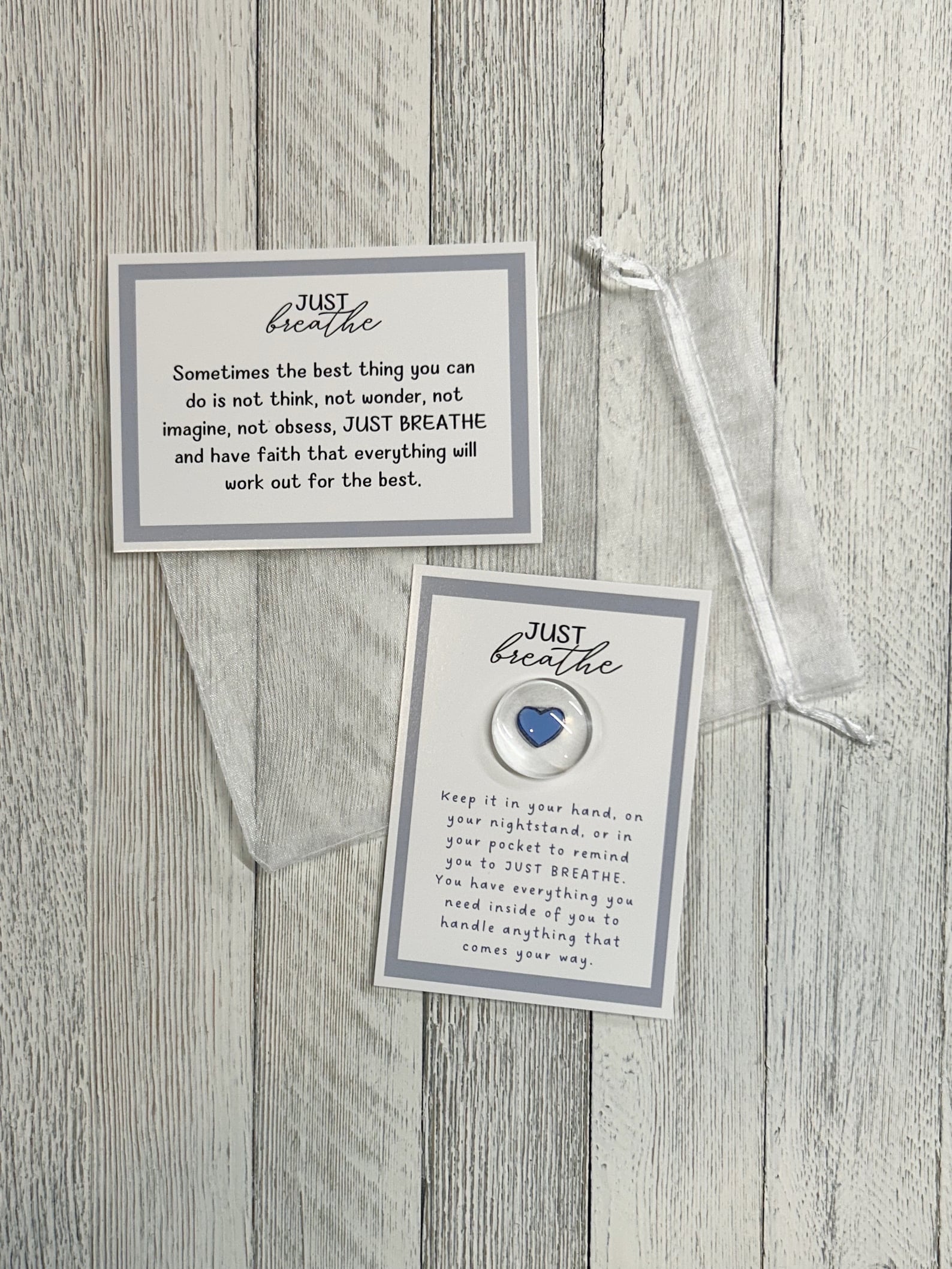 Breathe Glass Gem - Pocket Token, Comforting Gift for Anxiety, Stress ...