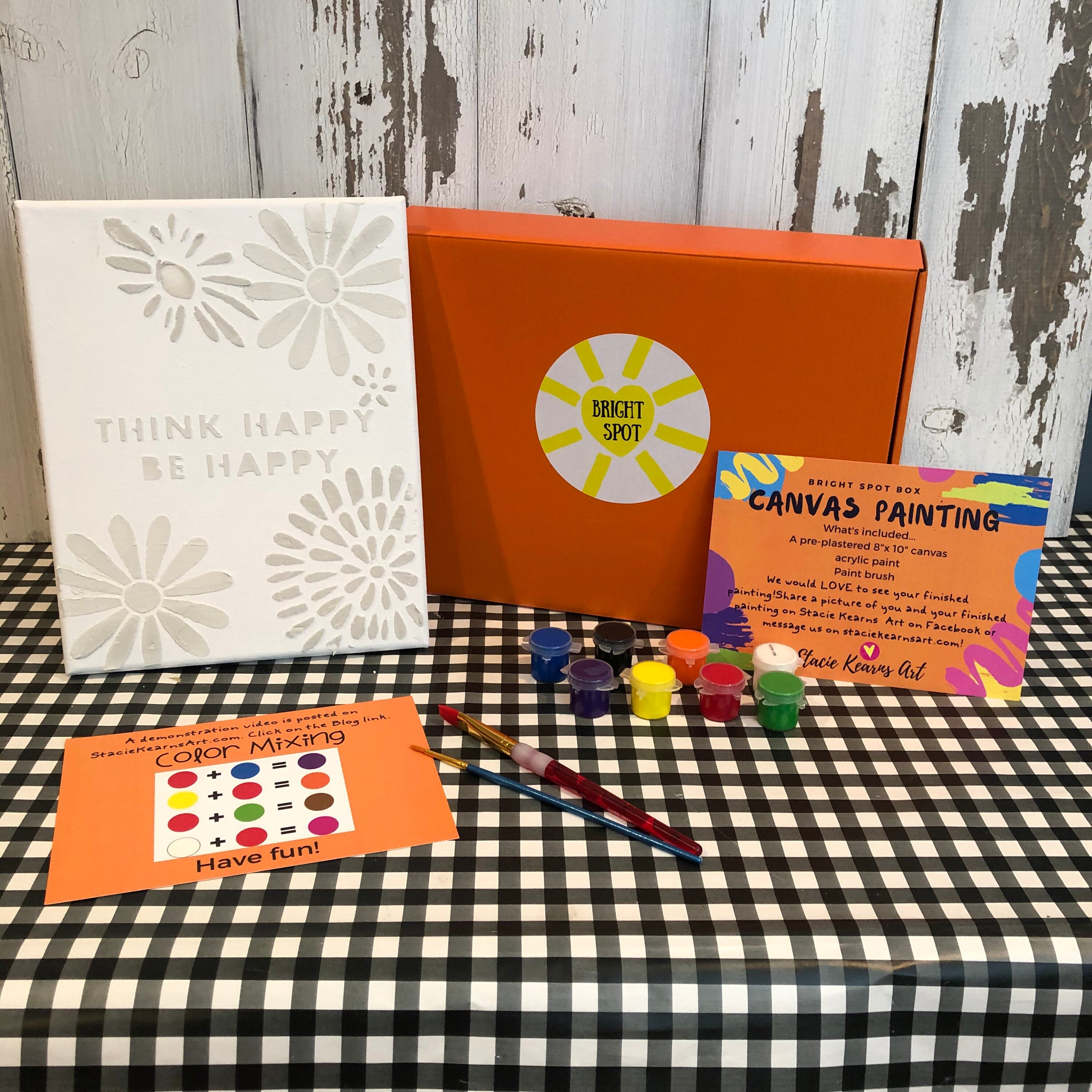 Canvas Painting Bright Spot Box -paint party/kid’s painting/adult ...