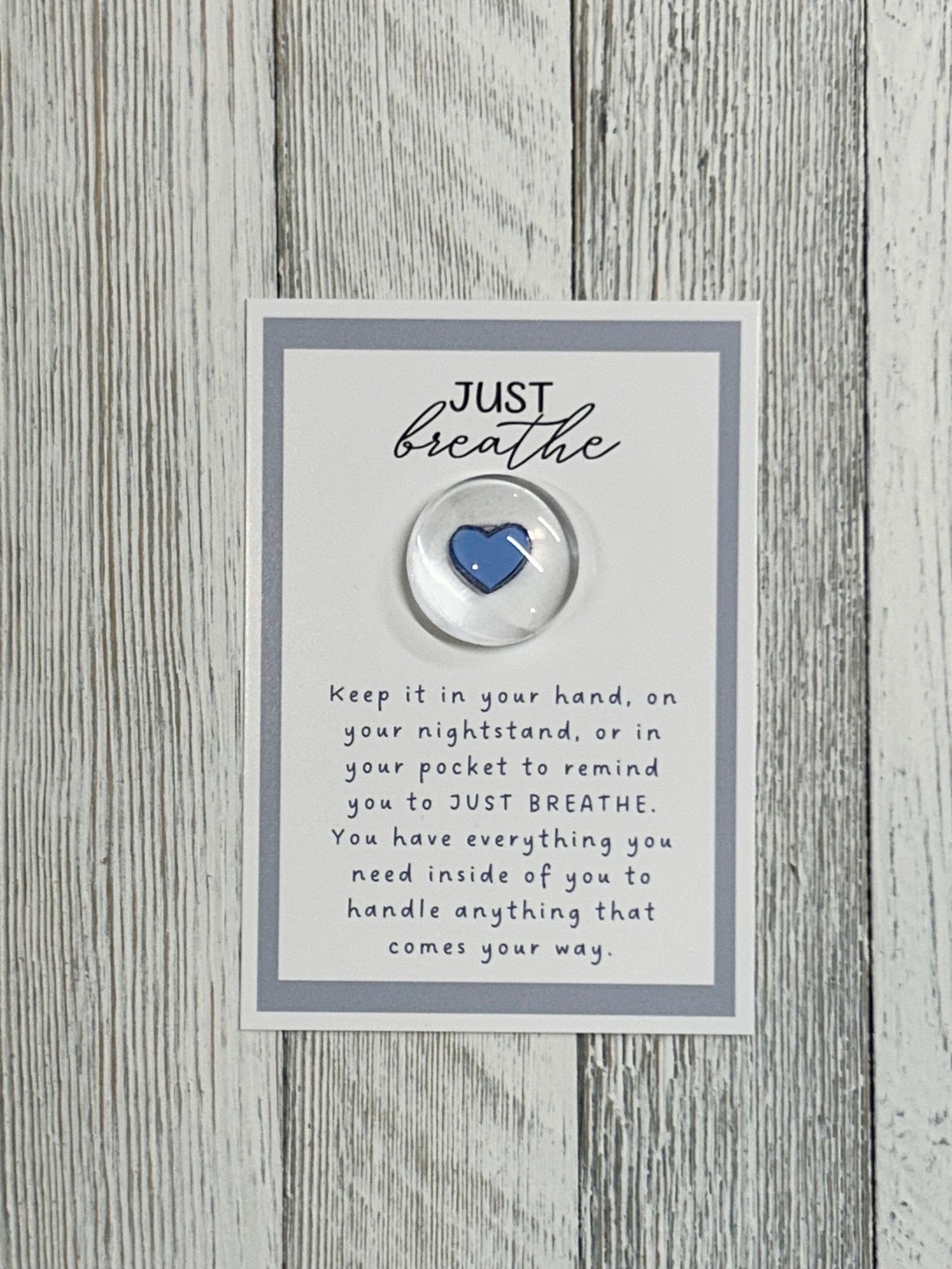 Breathe Glass Gem - Pocket Token, Comforting Gift for Anxiety, Stress ...