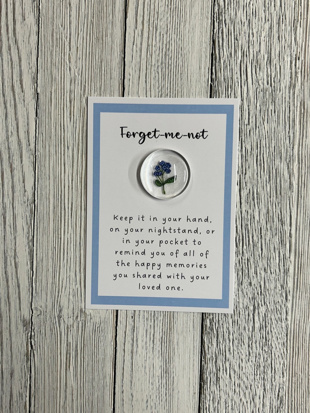 Forget-me-not Glass Gem - Angelversary, Sympathy Gift, Memorial ...