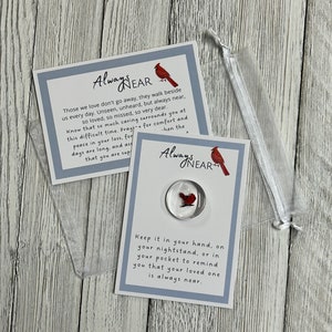 Cardinal Always Near Glass Gem - Pocket Token, Angelversary ...