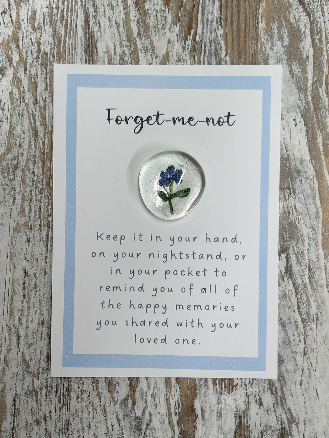 Forget-me-not Glass Gem Angelversary Remembrance Gift - Etsy