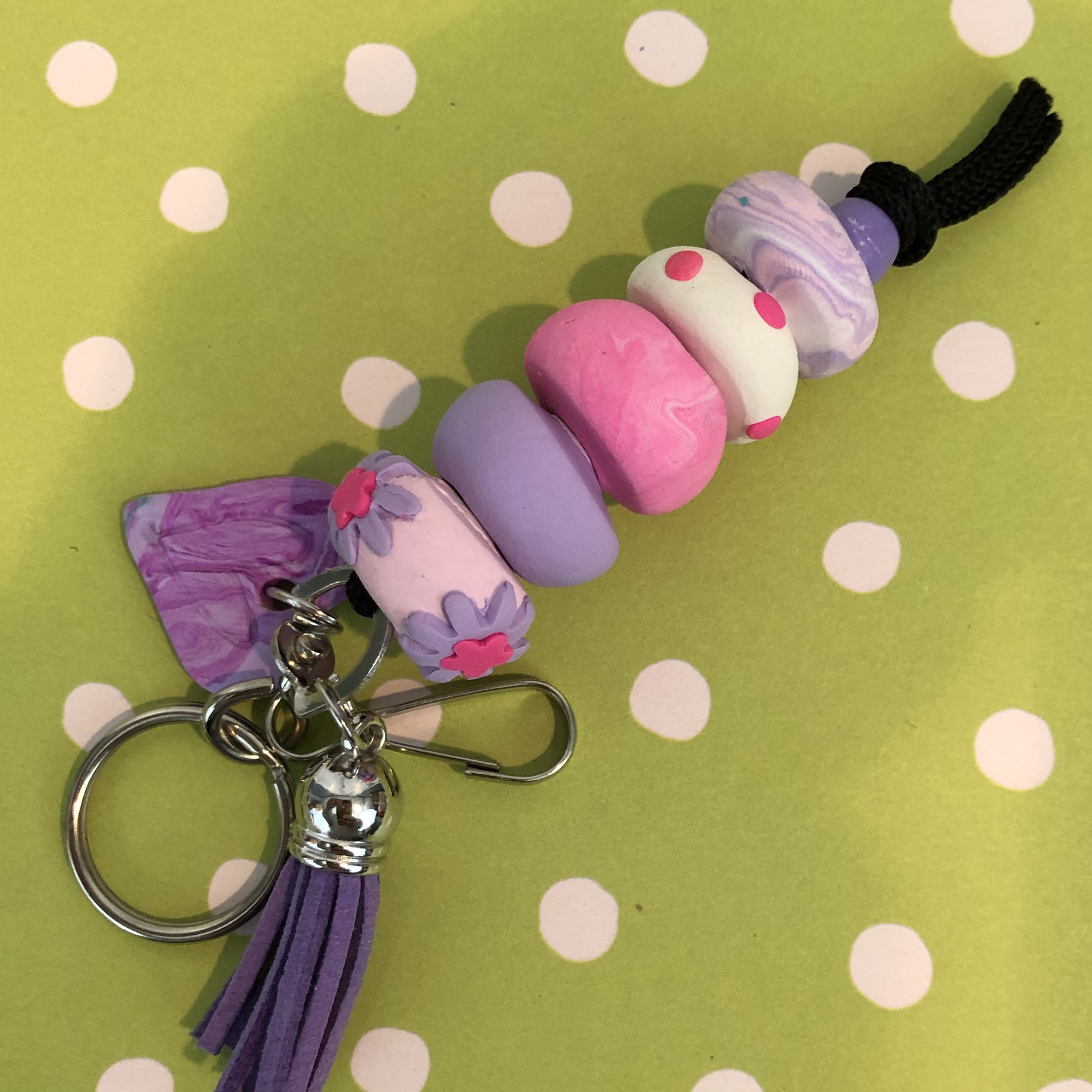 Happy Beaded Keychain-thoughtful gift/Mother’s Day/encouraging gift/