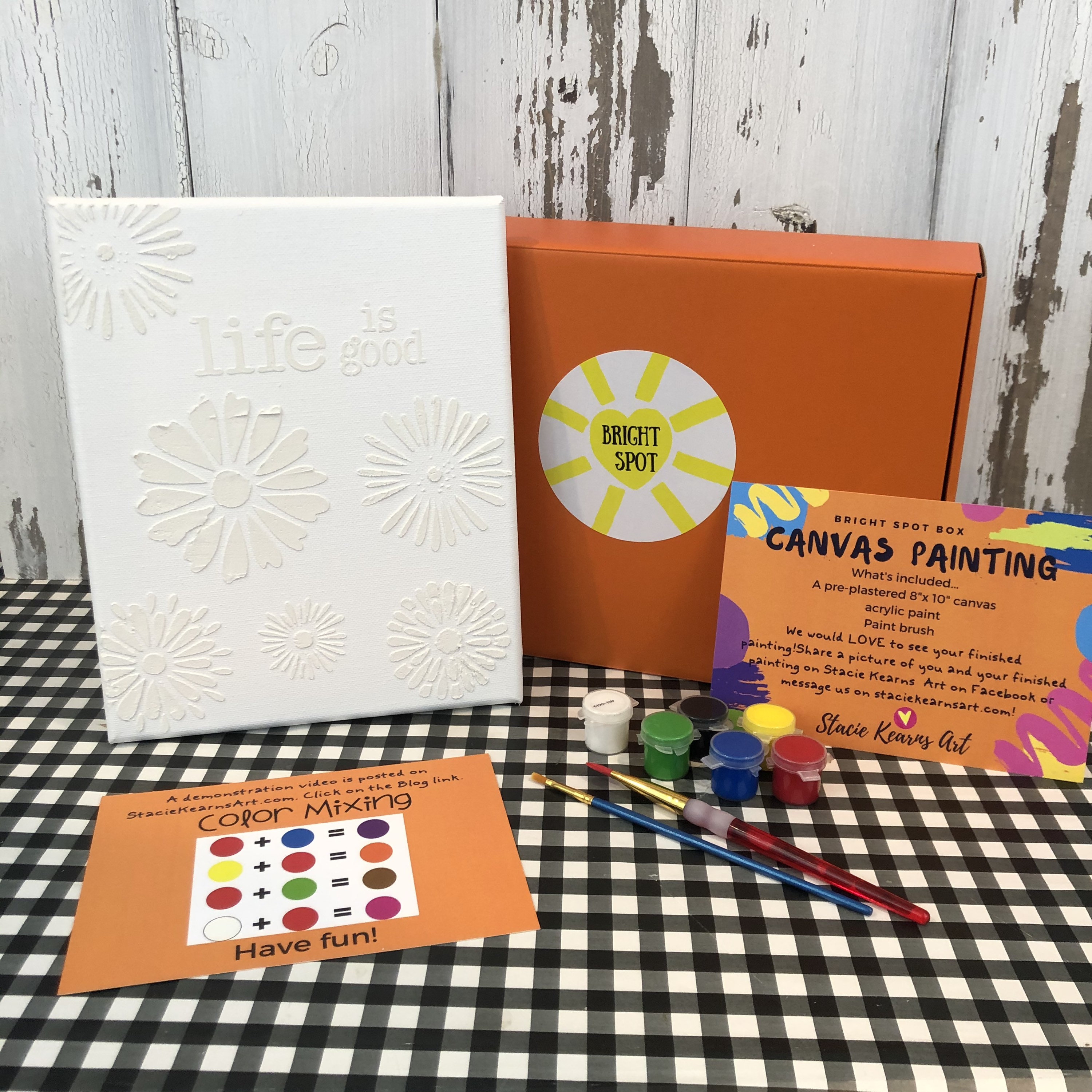 Canvas Painting Bright Spot Box -paint party/kid’s painting/adult ...