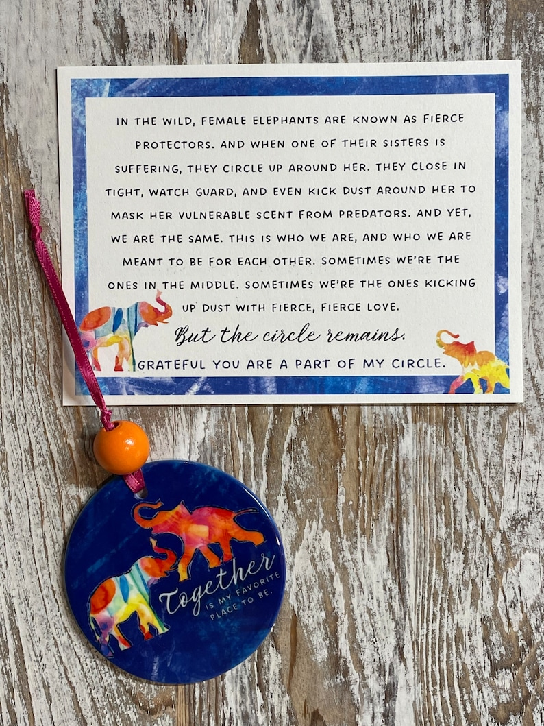 Best Friends Elephant Ornament Friends Christmas Gift Strong - Etsy