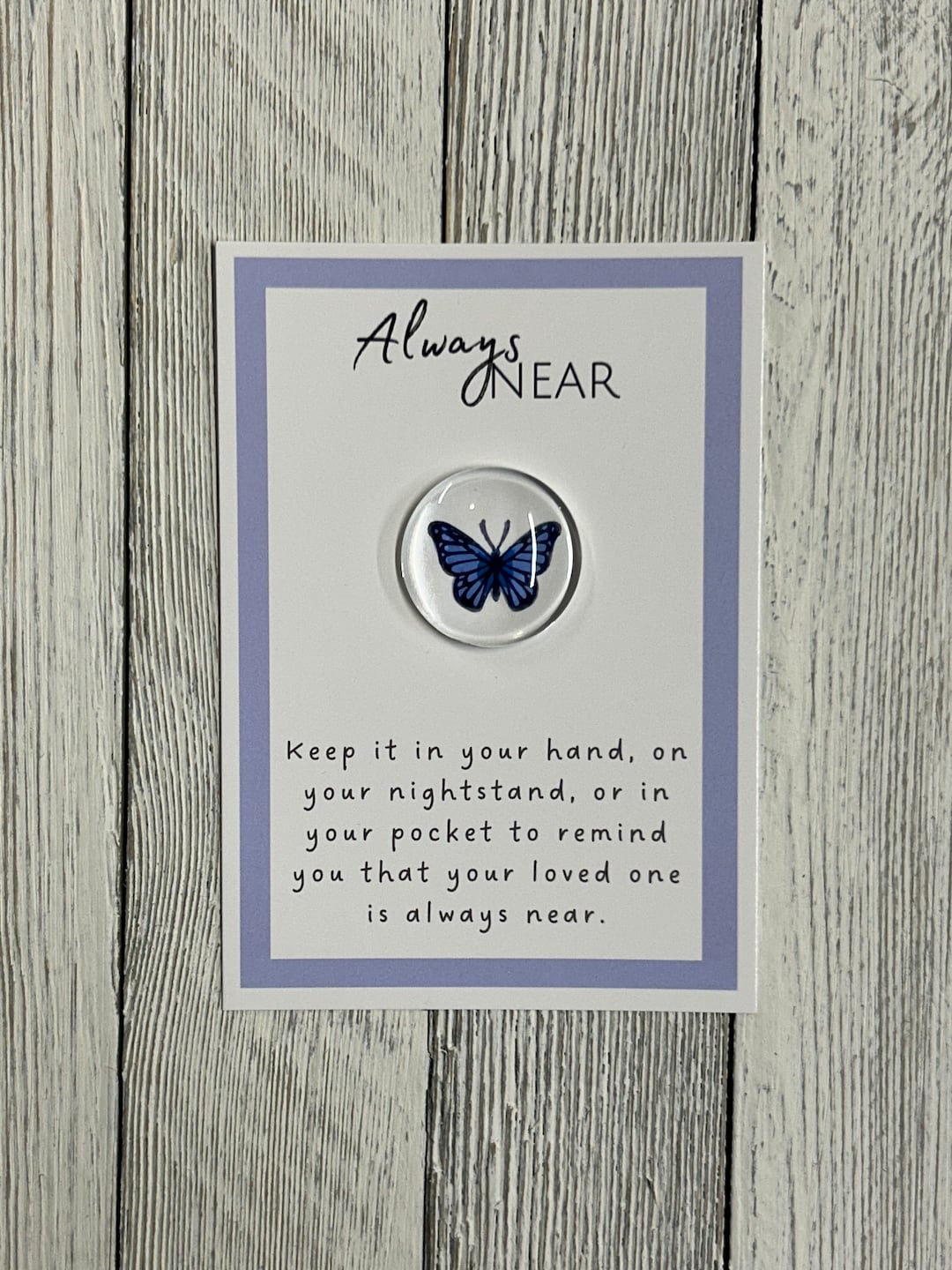 Butterfly Always Near Glass Gem - Pocket Token, Angelversary ...