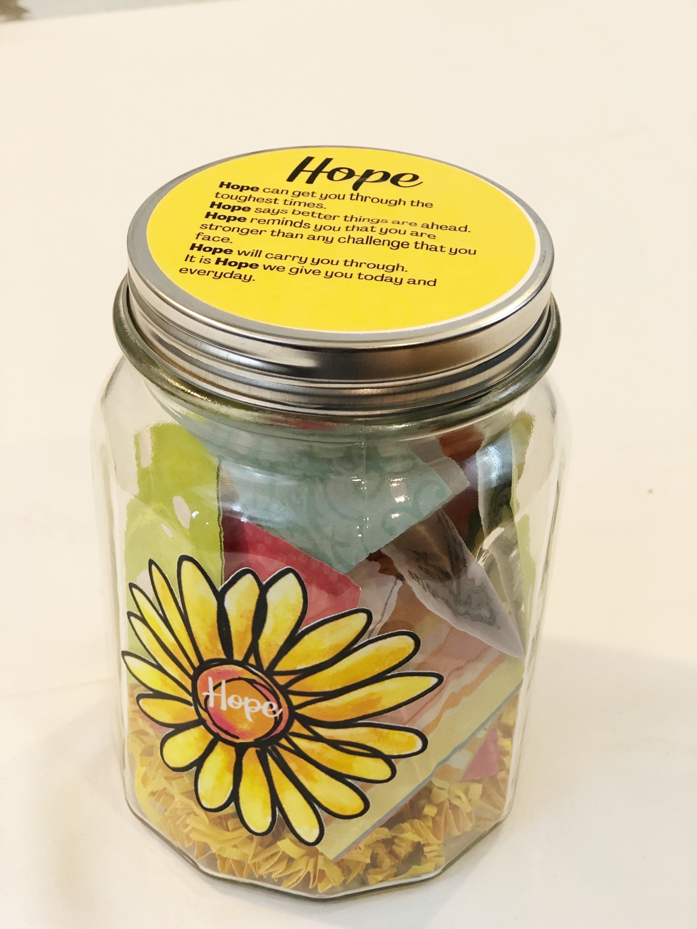 Daily Dose of Hope-encouragement gift, jar of Hope, Jar of notes ...