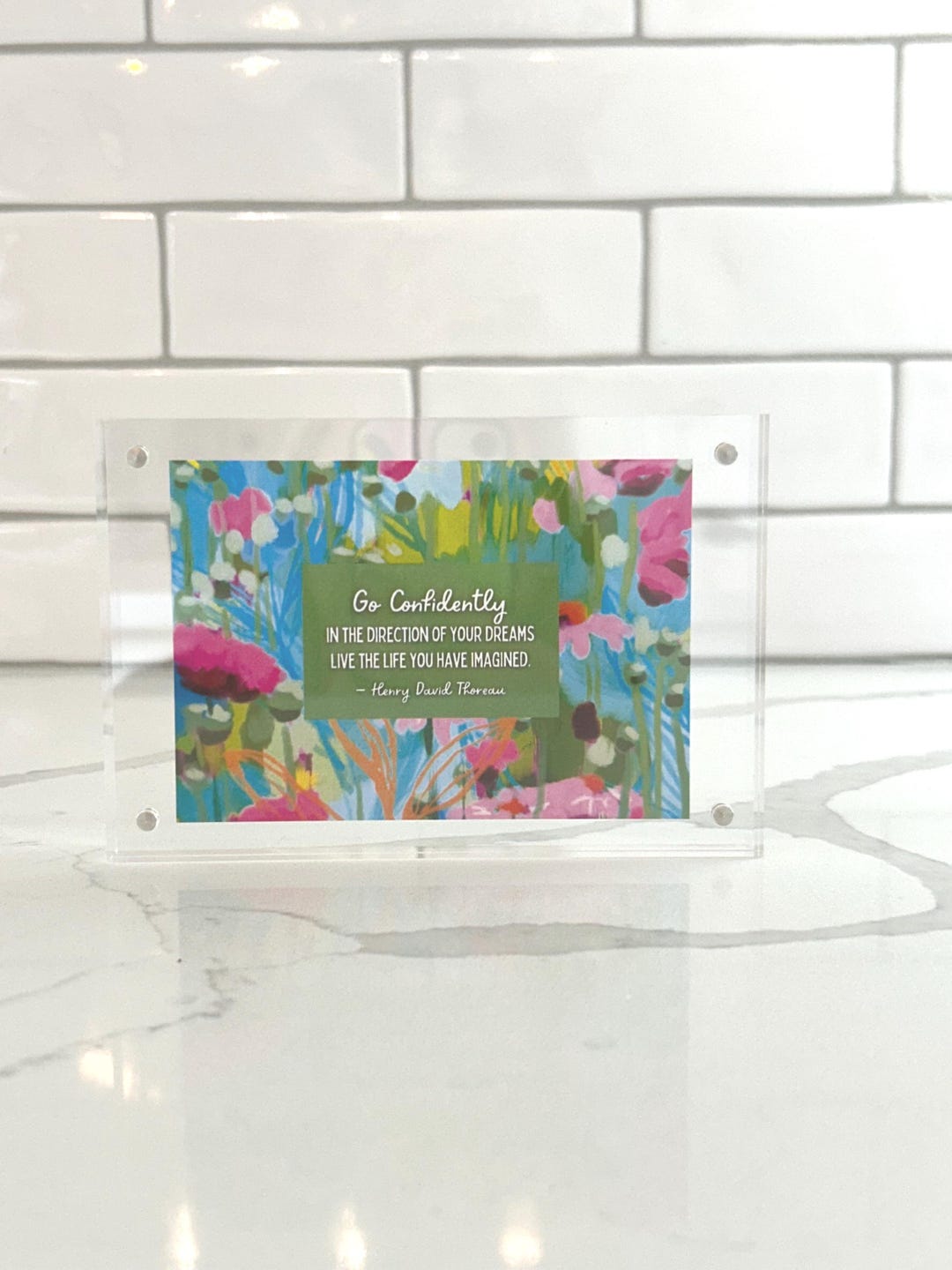 Inspirational Art Frame Set, Happy Habit Interchangeable 8 Prints With ...
