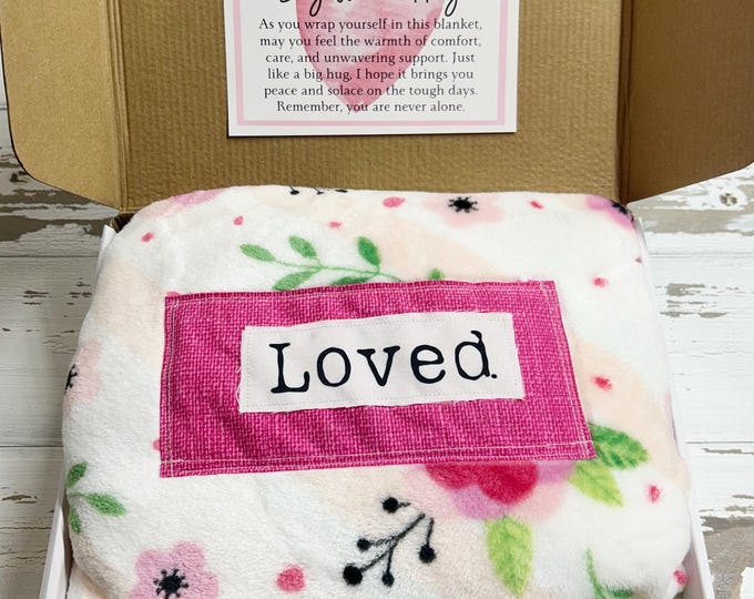 Sending You a HUG Box, Floral Blanket, Soft Blanket, Loved, Comforting ...