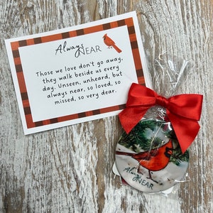 Sympathy Cardinal Always Near Christmas Ornament, Cardinal Christmas ...