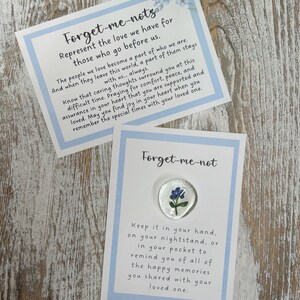 Forget-me-not Glass Gem, Angelversary, Remembrance Gift, Condolence ...