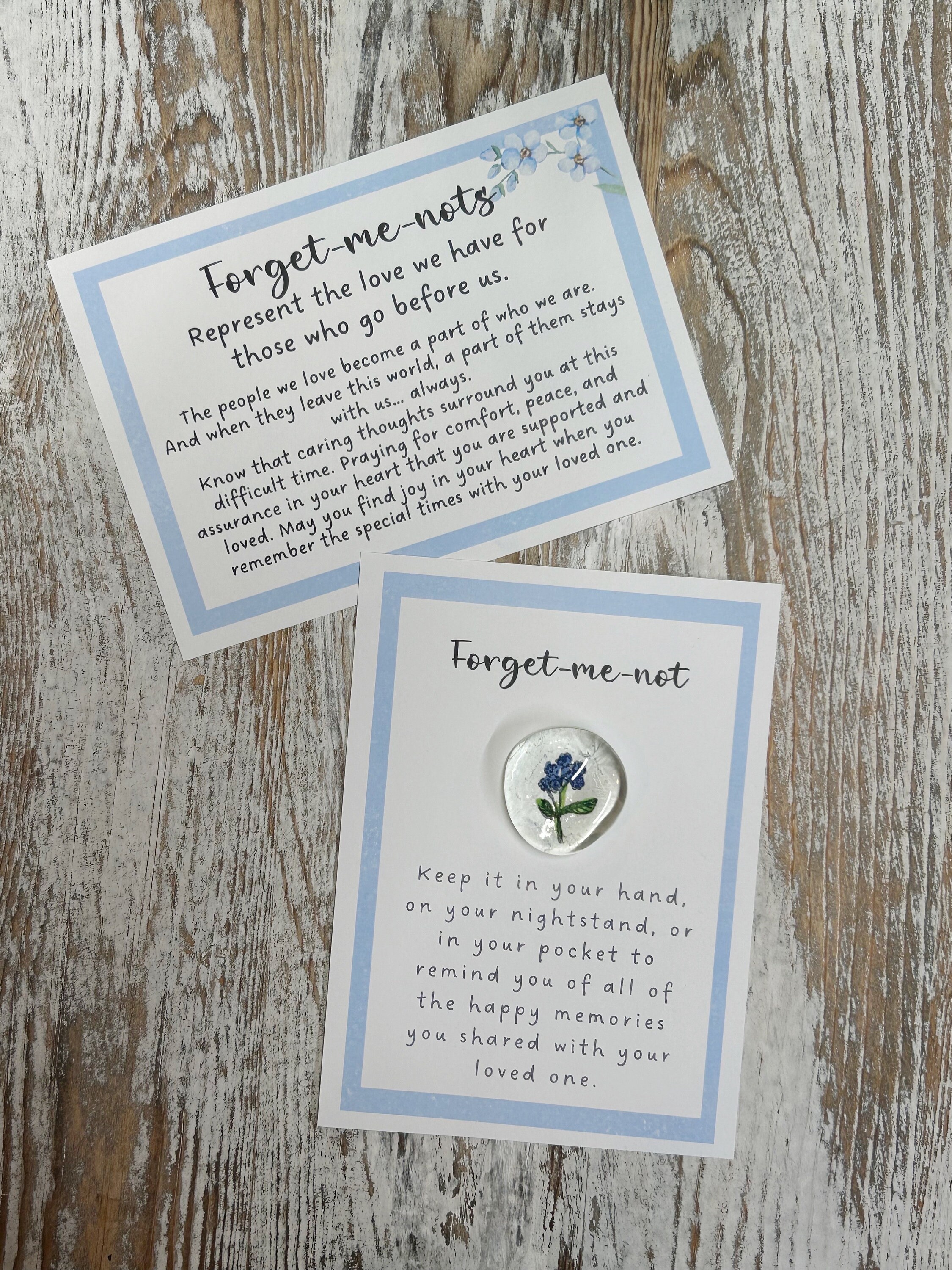 Forget-me-not Glass Gem, Angelversary, Remembrance Gift, Condolence ...