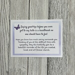 Butterfly Miscarriage Memorial Glass Gem - Pocket Token, Sympathy Gift ...