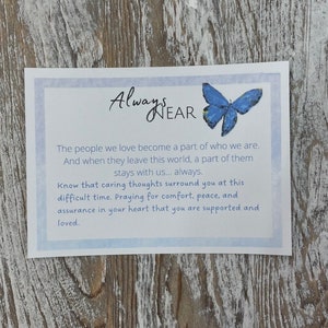 Butterfly Always Near Glass Gem, Pocket Token, Angelversary ...