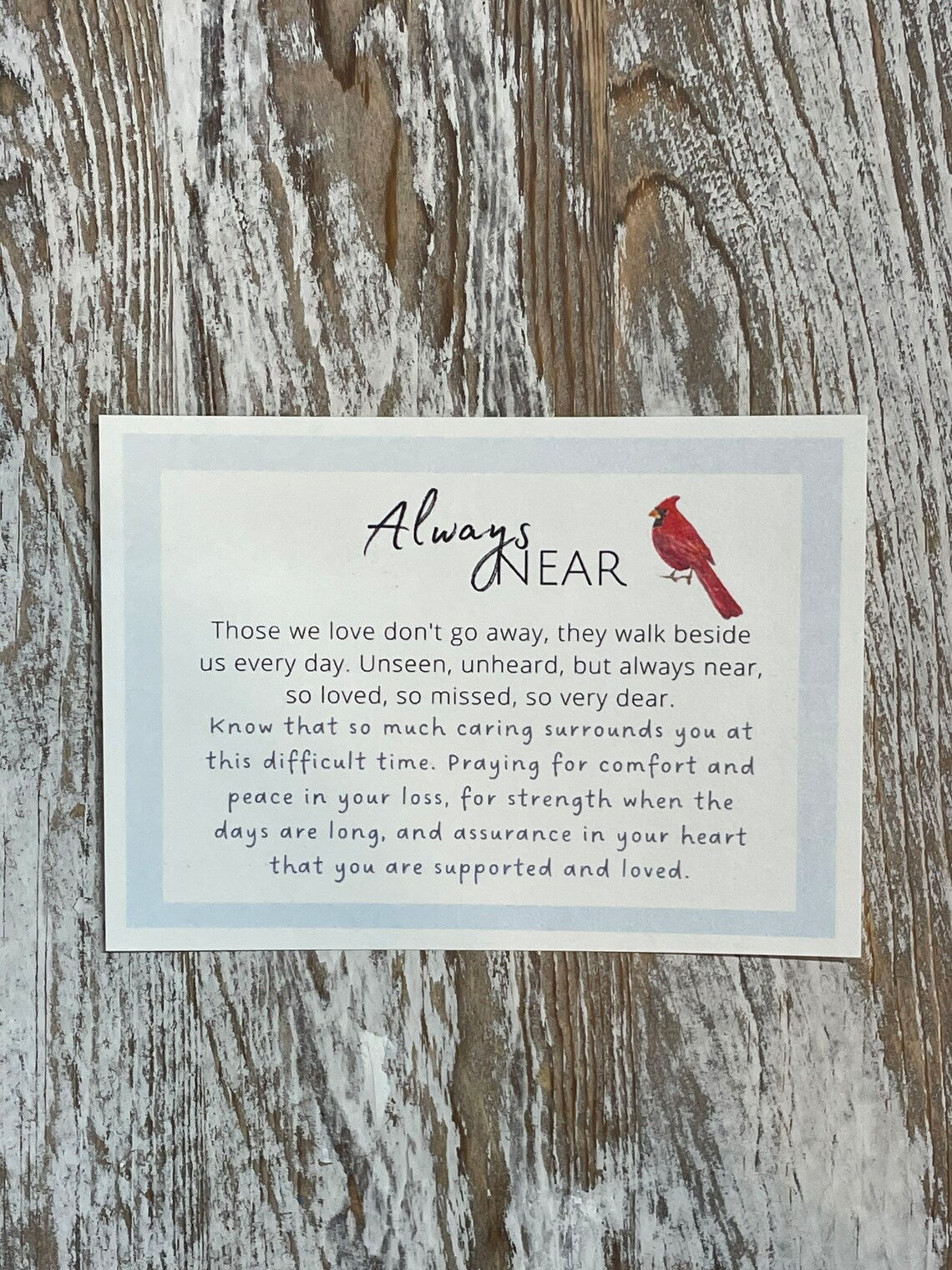 Cardinal Always Near Glass Gem Pocket Token Angelversary - Etsy