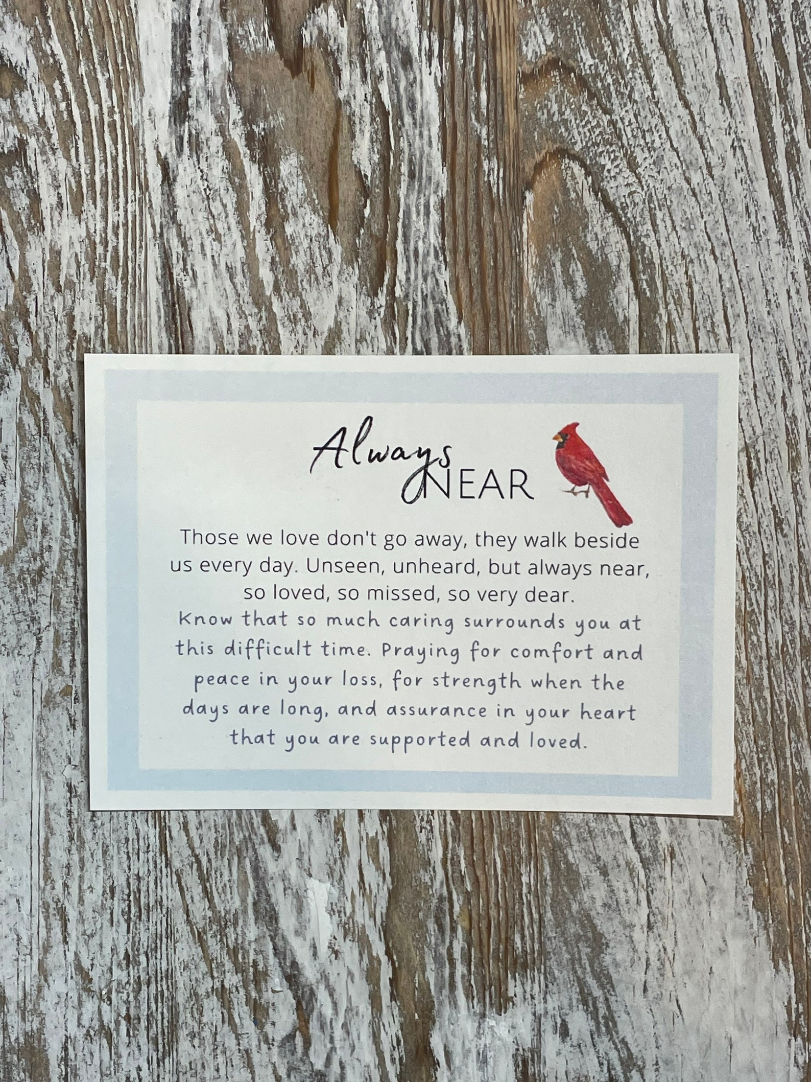 Cardinal Always Near Glass Gem Pocket Token Angelversary - Etsy