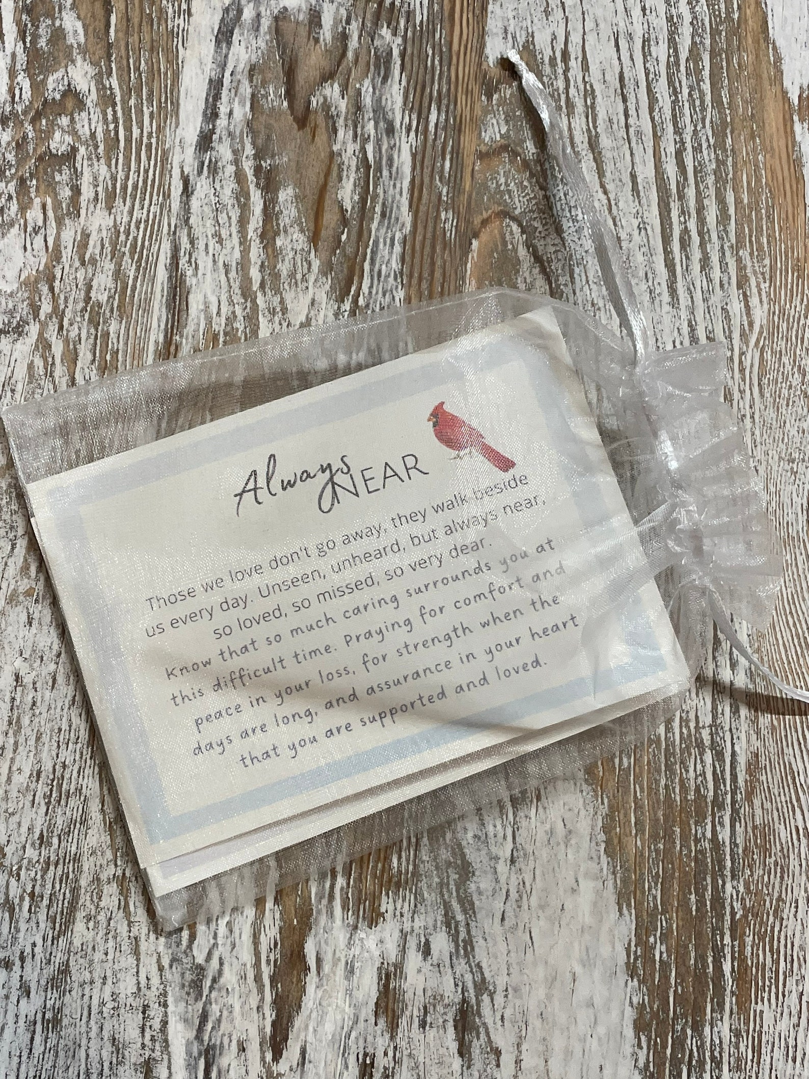 Cardinal Always Near Glass Gem Pocket Token Angelversary - Etsy