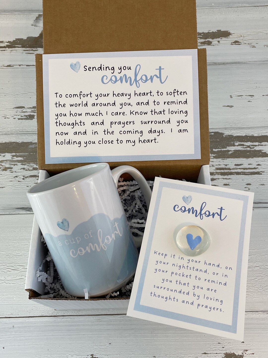 Sending You Comfort Box, Mug Gift Set, Sympathy Gift, Loss of a Loved ...