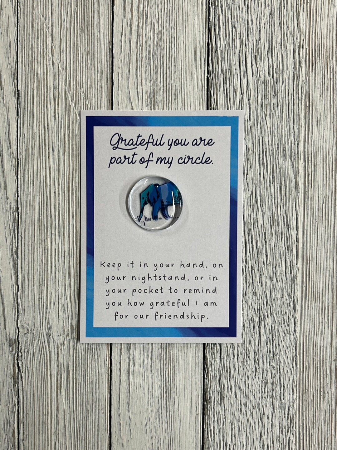 Best Friends Elephant Glass Gem - Pocket Token, Strong Women ...