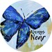 Sympathy Blue Butterfly Always Near Christmas Ornament, Bereavement ...