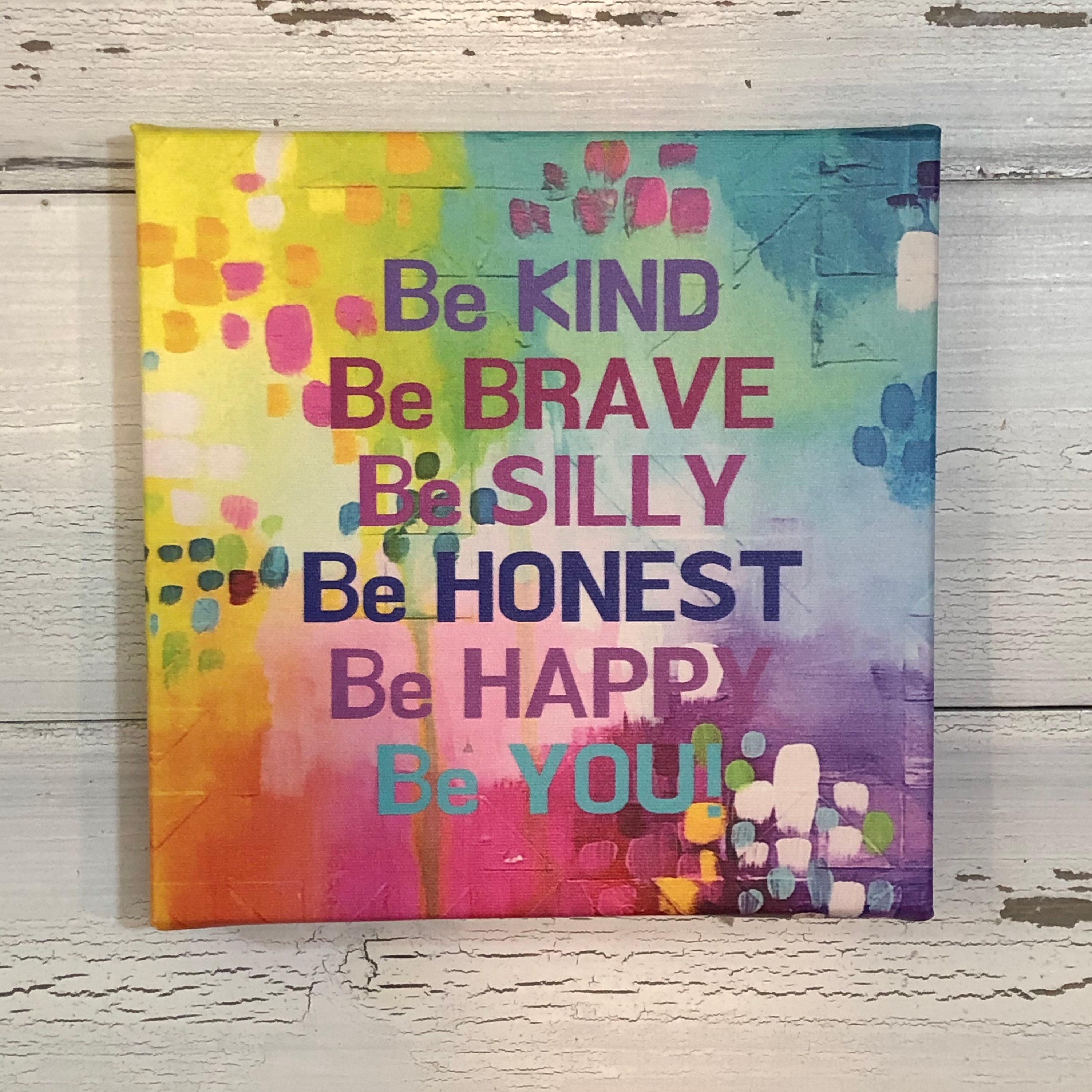 Be Kind canvas print for girls- Kids gift/ Uplifting gift/ celebrate ...